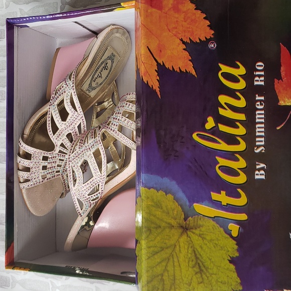 Italina | Shoes | Italina By Summer Rio Rhinestone Shoes Mule Size 65 ...